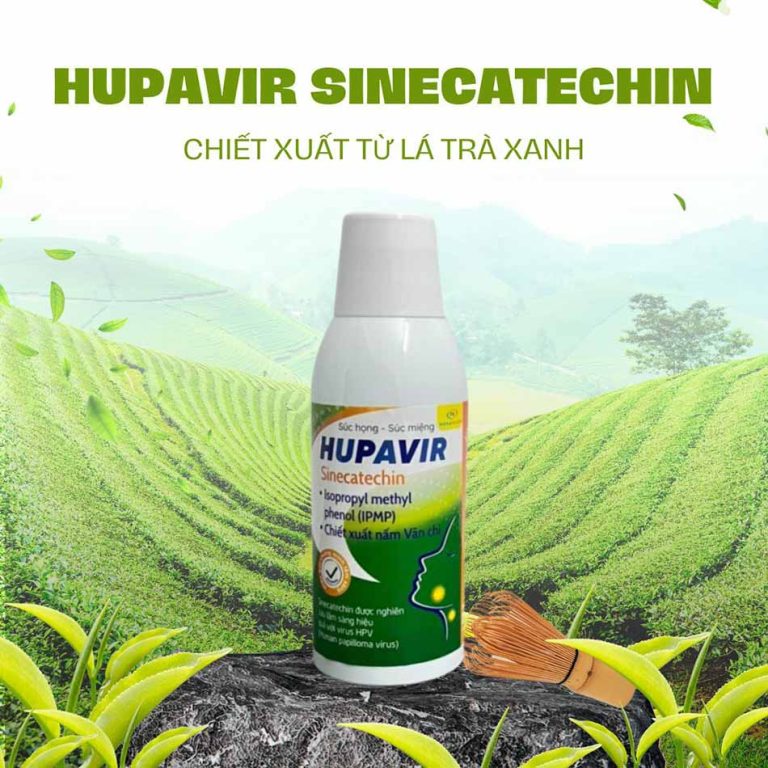 Dung dịch súc họng – súc miệng Hupavir Sinecatechin - làm sạch, giúp ...